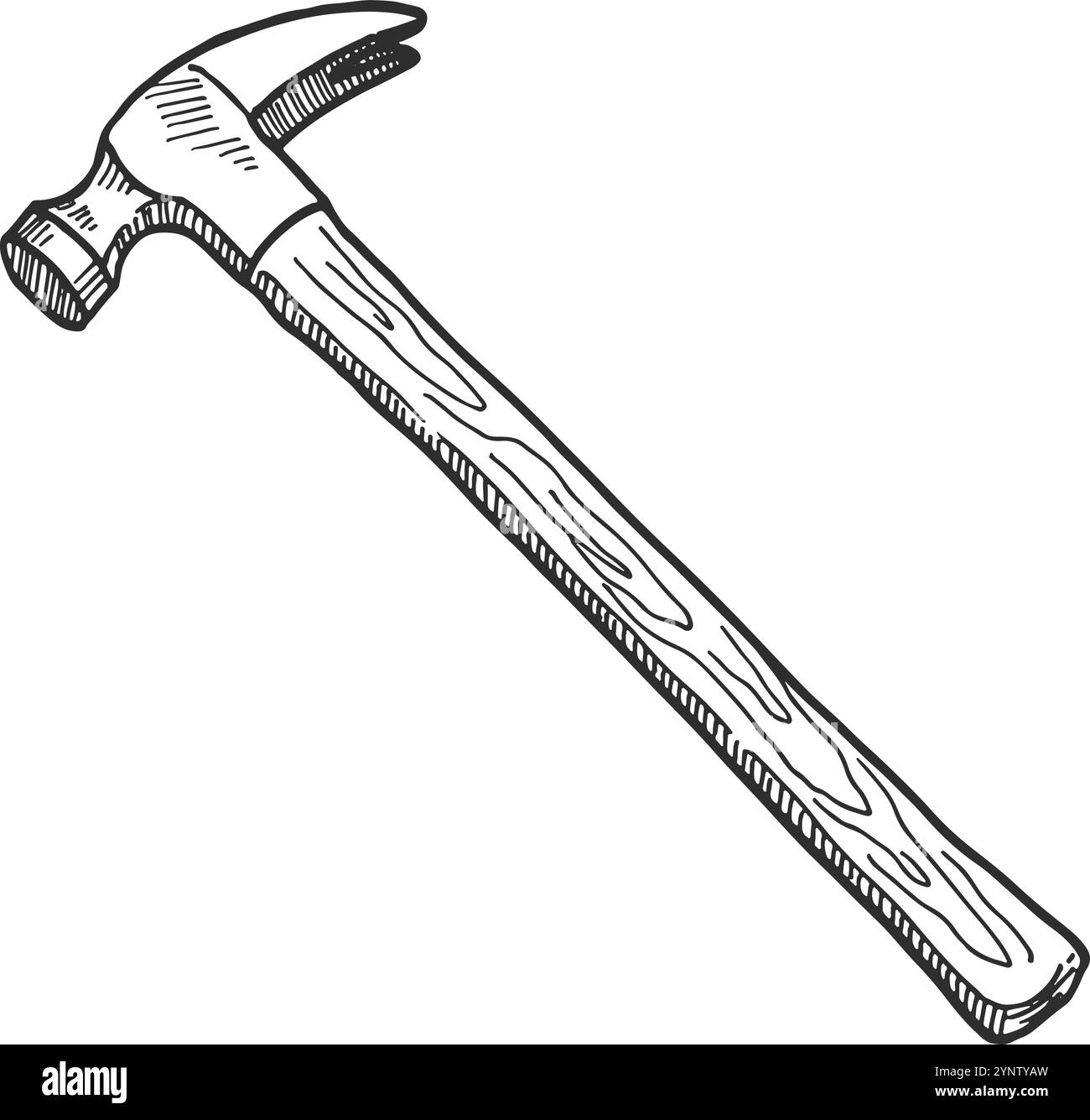 Repair tool sketch. Hand drawn toolbox hammer Stock Vector Image & Art ...