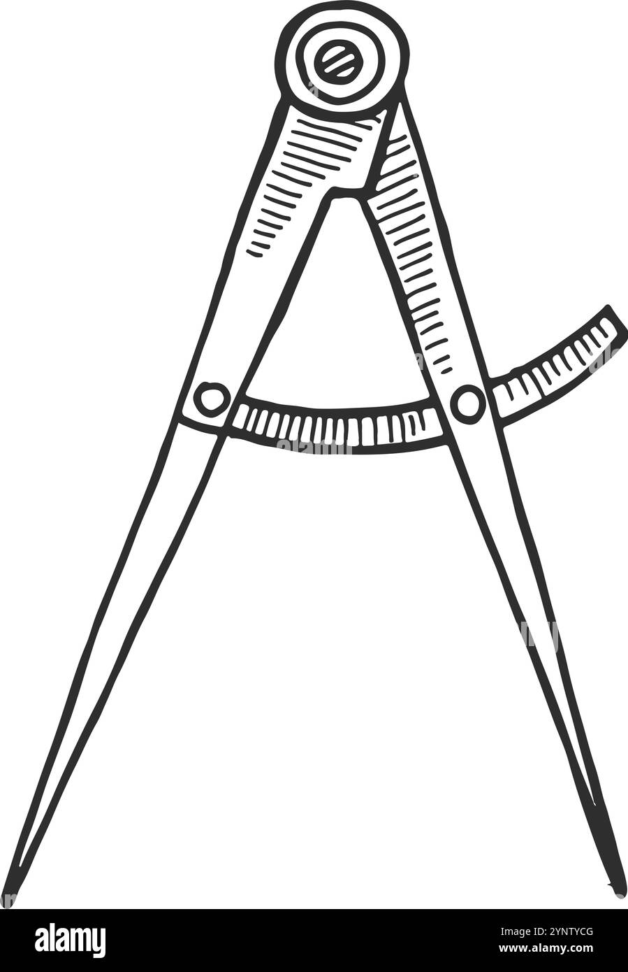 Construction compass. Architect tool. Angle measurement isolated on ...