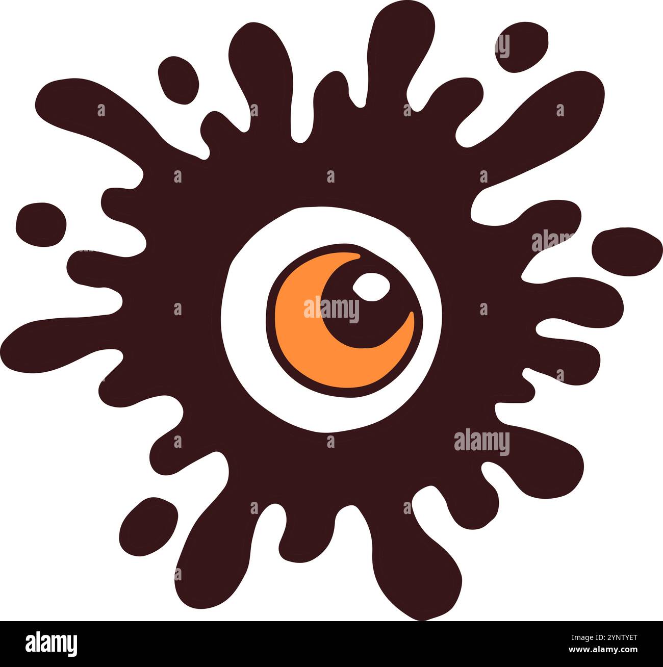 Spooky eye in dark splash. Halloween monster element Stock Vector Image ...