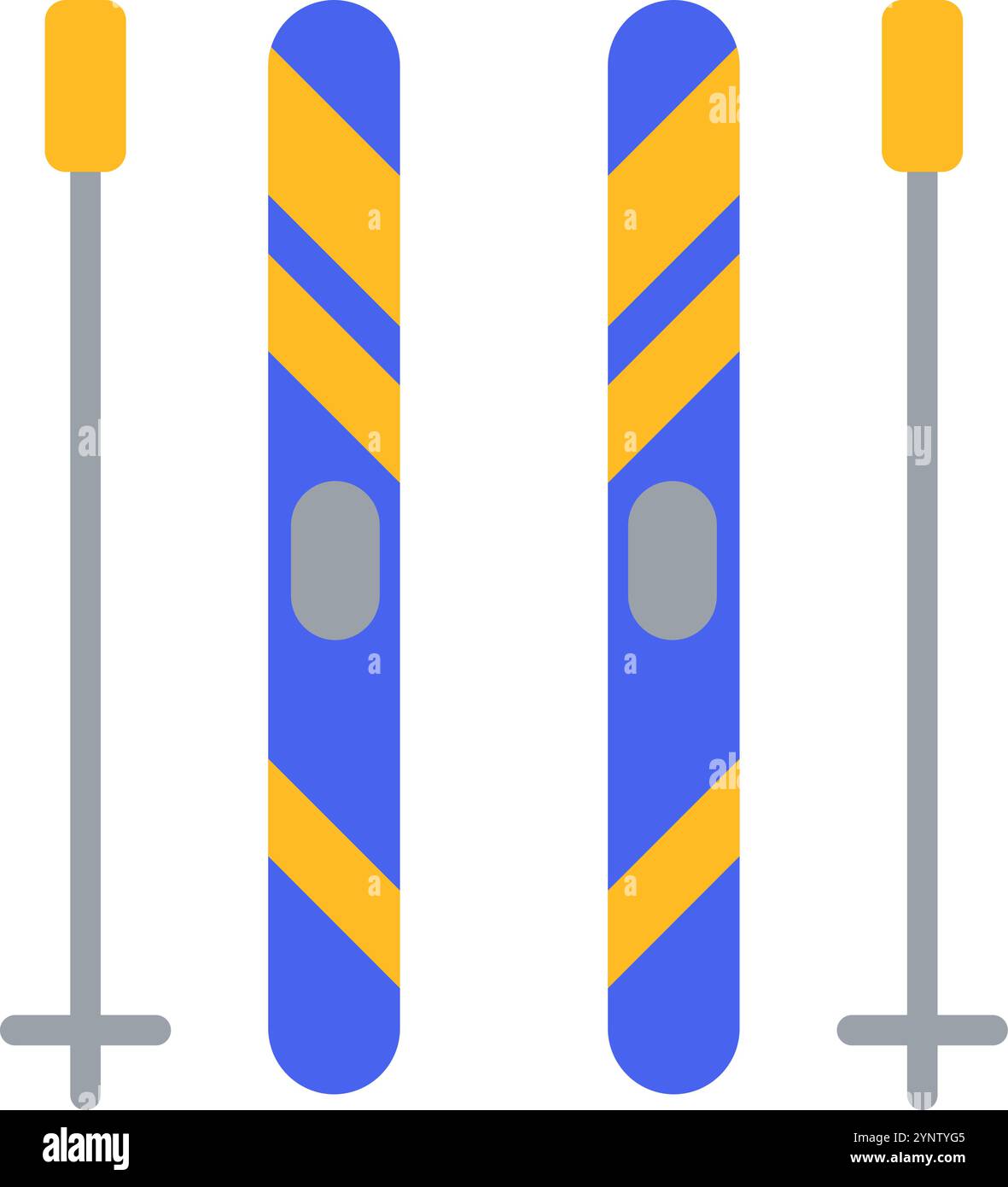Ski cartoon icon. Blue winter sport symbol Stock Vector Image & Art - Alamy