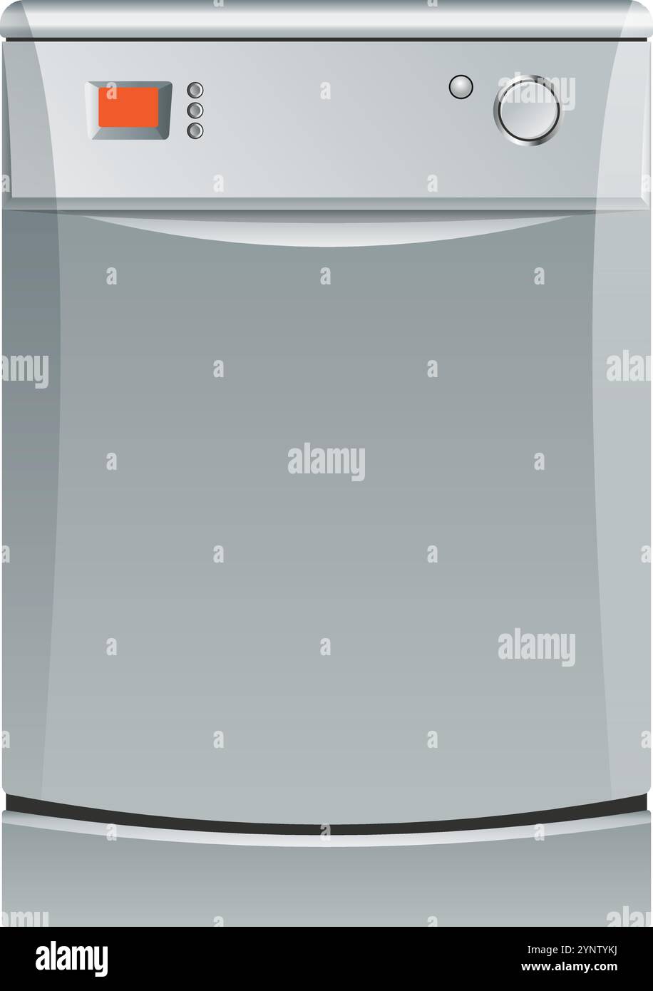 Dishwasher machine. Kitchen device. Cartoon household appliance Stock ...