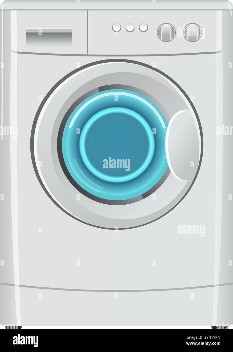 Washing machine. Cartoon laundry appliance. Household device Stock ...