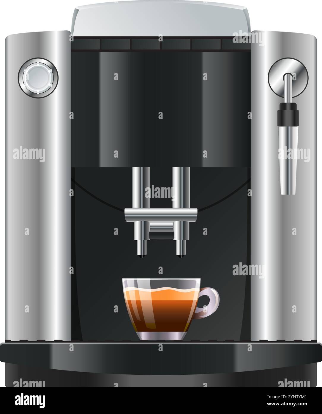Coffee machine cartoon kitchen equipment. Espresso maker isolated on ...