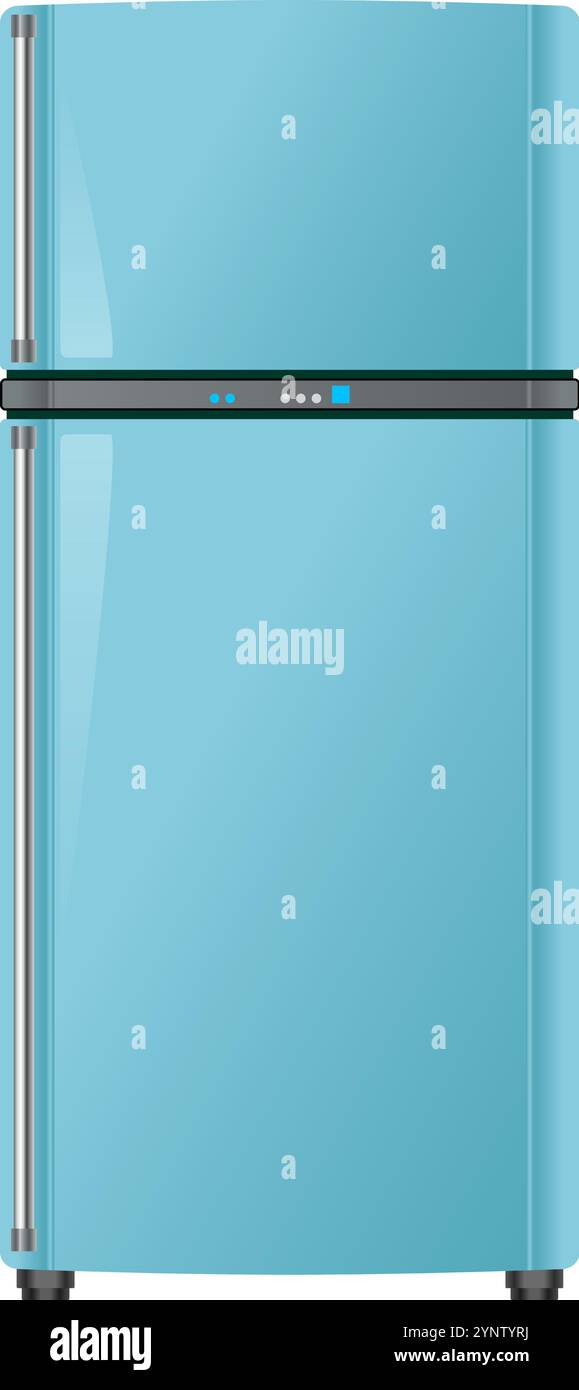 Fridge cartoon appliance. Kitchen refrigerator. Home freezer Stock ...