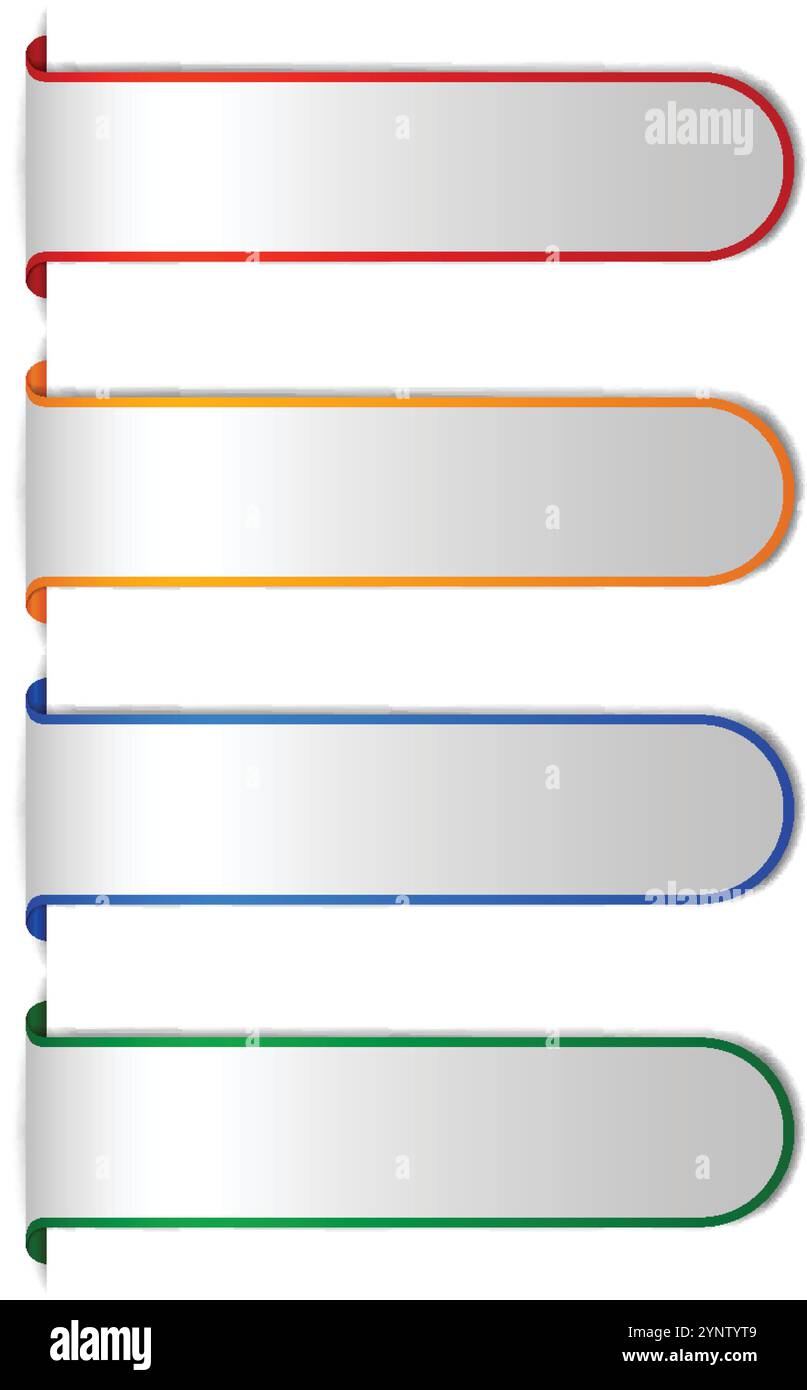 Five colorful tabs for data presentation Stock Vector Image & Art - Alamy
