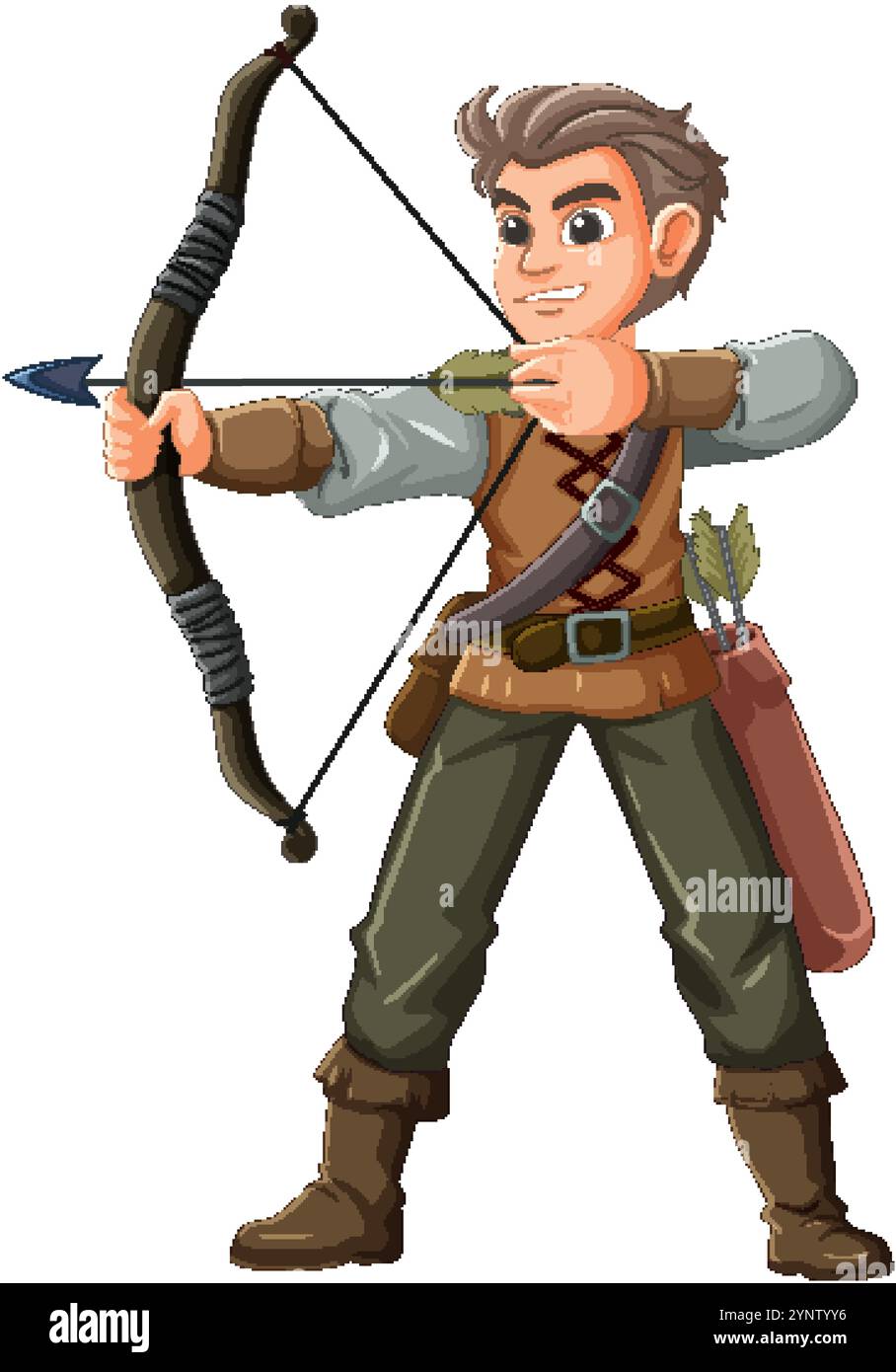 Medieval bowman Stock Vector Images - Alamy
