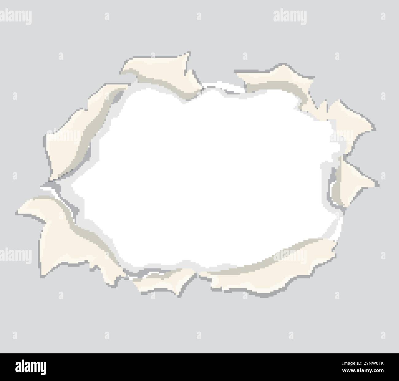 Illustration of a ripped paper revealing a blank space Stock Vector ...