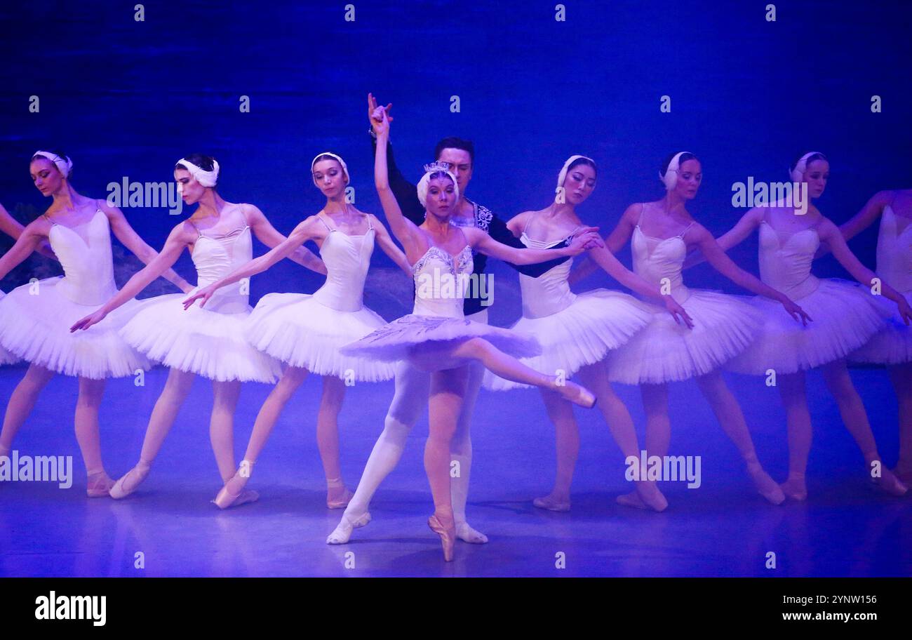 Ballet dancers perform in 'Swan Lake' at the Linkoping Concert ...