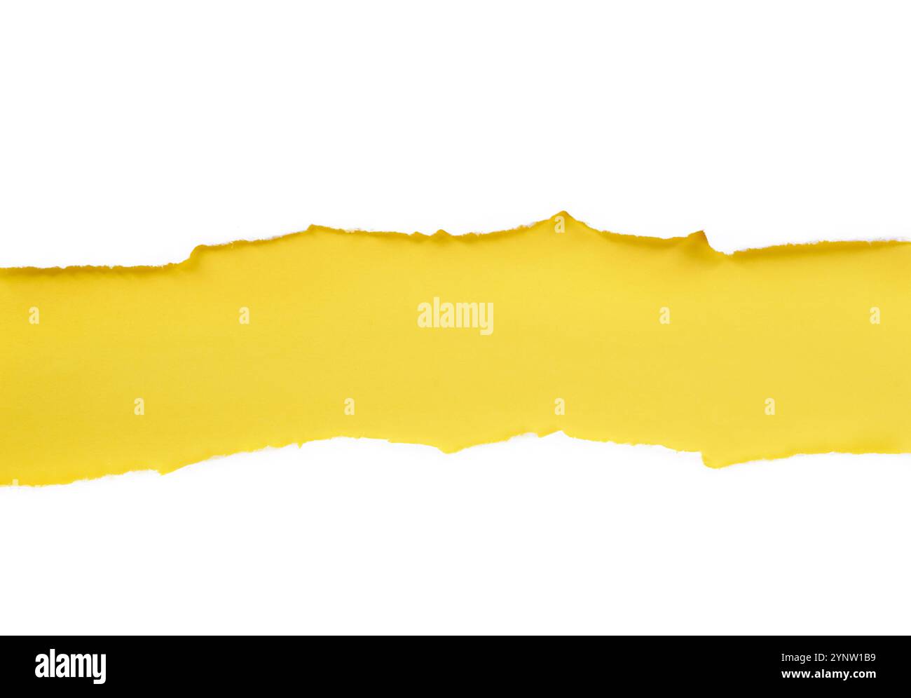 Paper, background and yellow rip for mockup space, colorful texture or ...