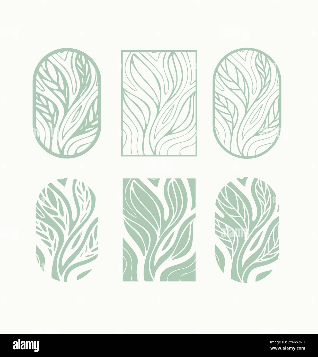 Natural leaf vector icons, rustic leaves, Graceful Vector Logo Stock ...