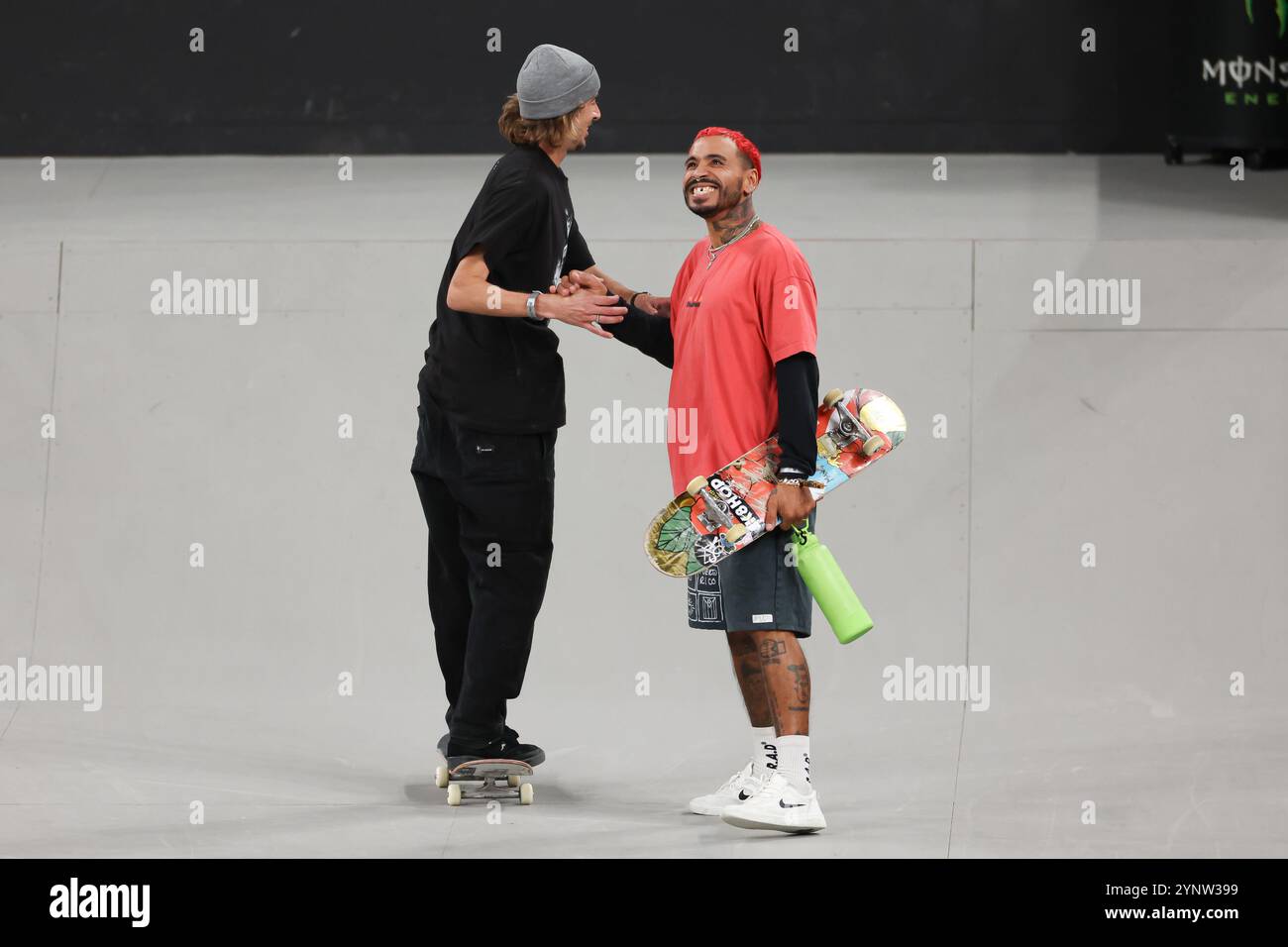 Tokyo, Japan. 23rd Nov, 2024. (L-R) Ryan Decenzo (CAN), Manny Santiago ...