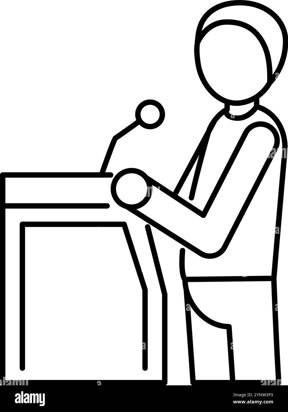 Man stands in office Cut Out Stock Images & Pictures - Alamy