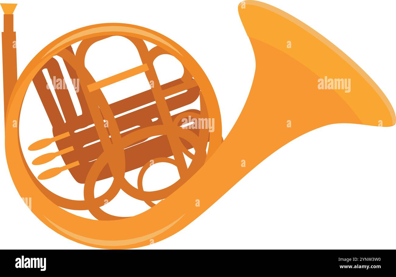Orange trumpet Stock Vector Images - Alamy