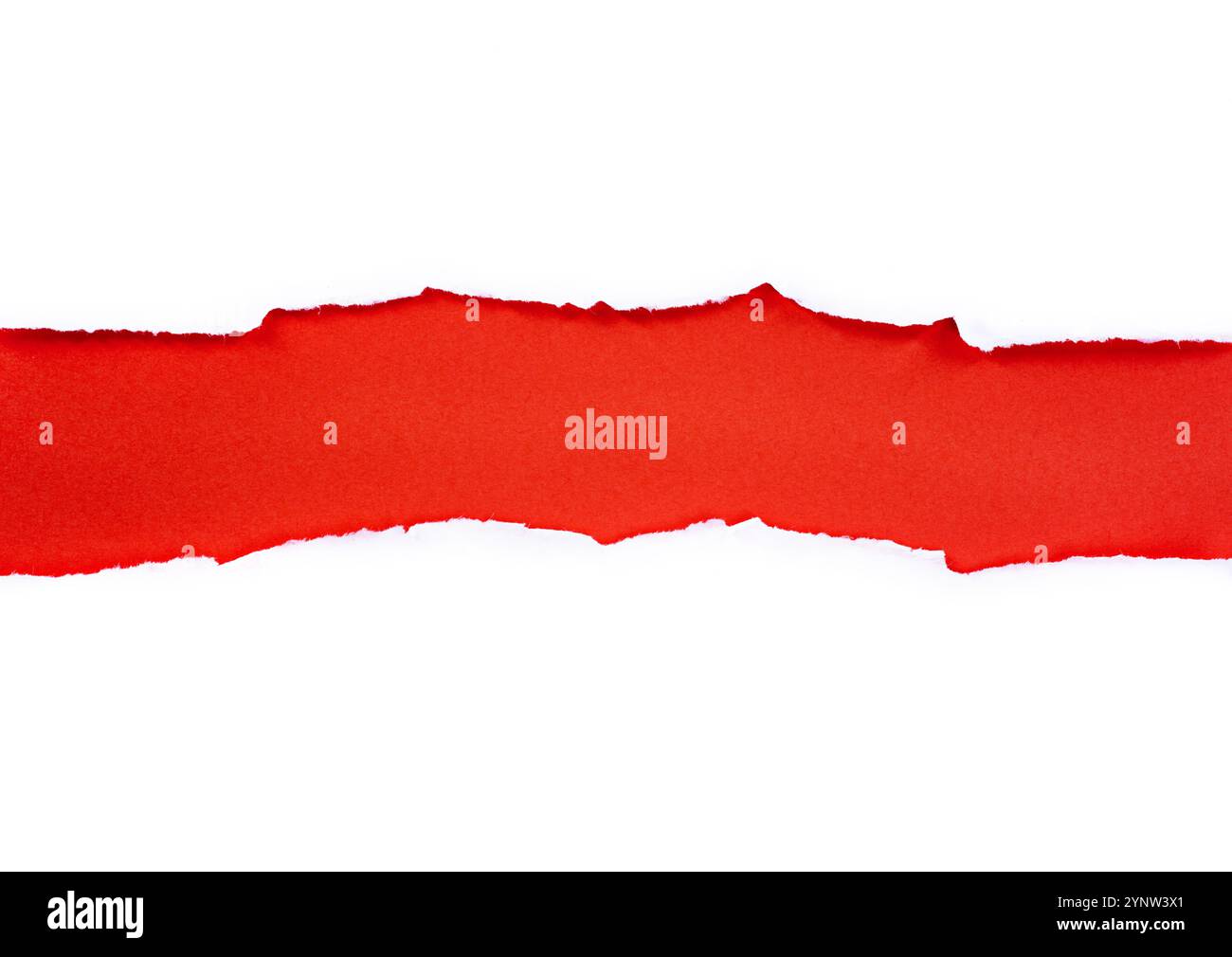 Paper, background and red rip for mockup space, colorful texture or ...