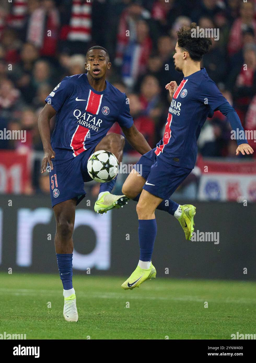 Munich, Germany. 26th Nov, 2024. Willian Pacho, PSG 51 in the League ...