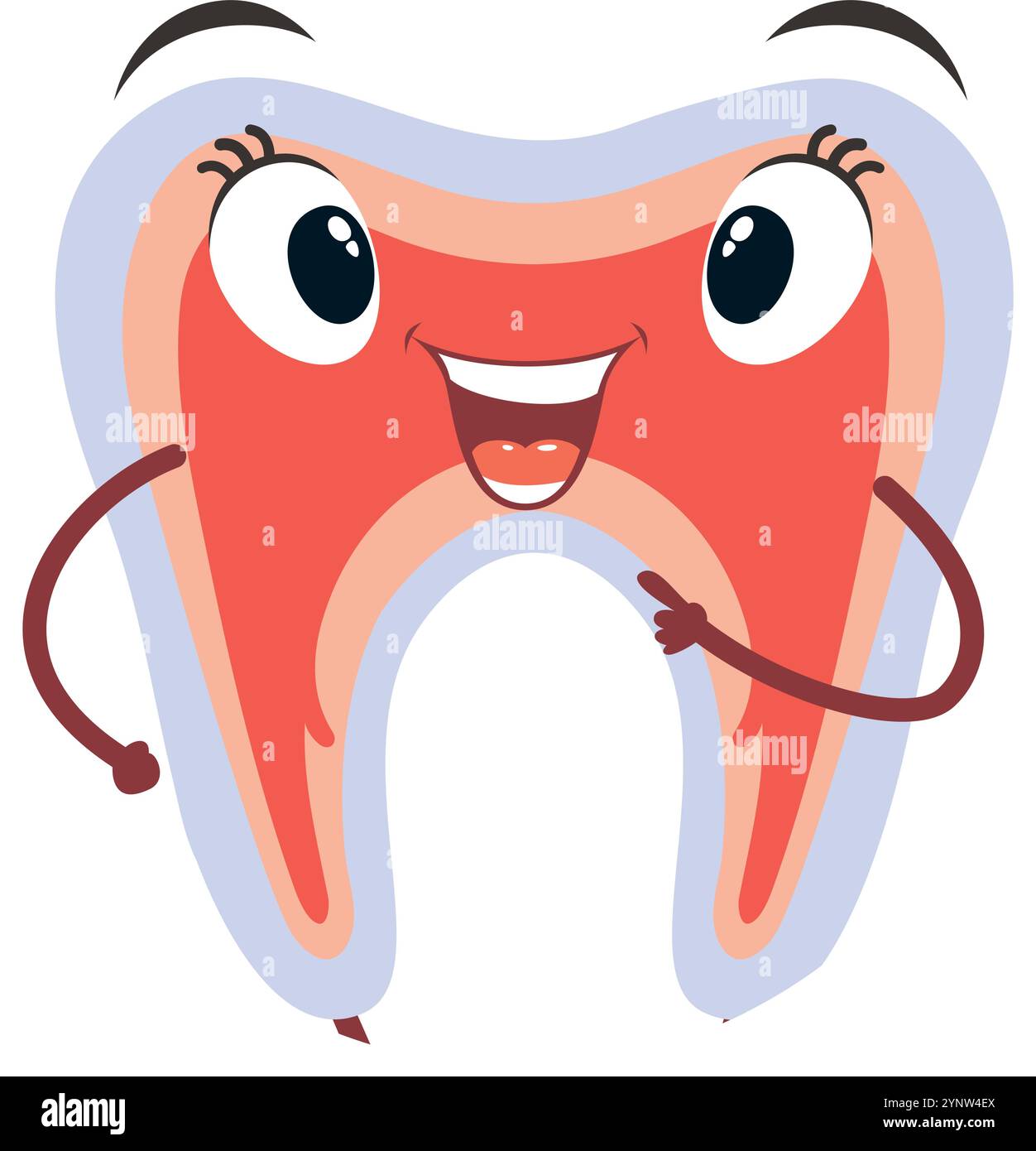A cartoon tooth with a smile on its face Stock Vector Image & Art - Alamy