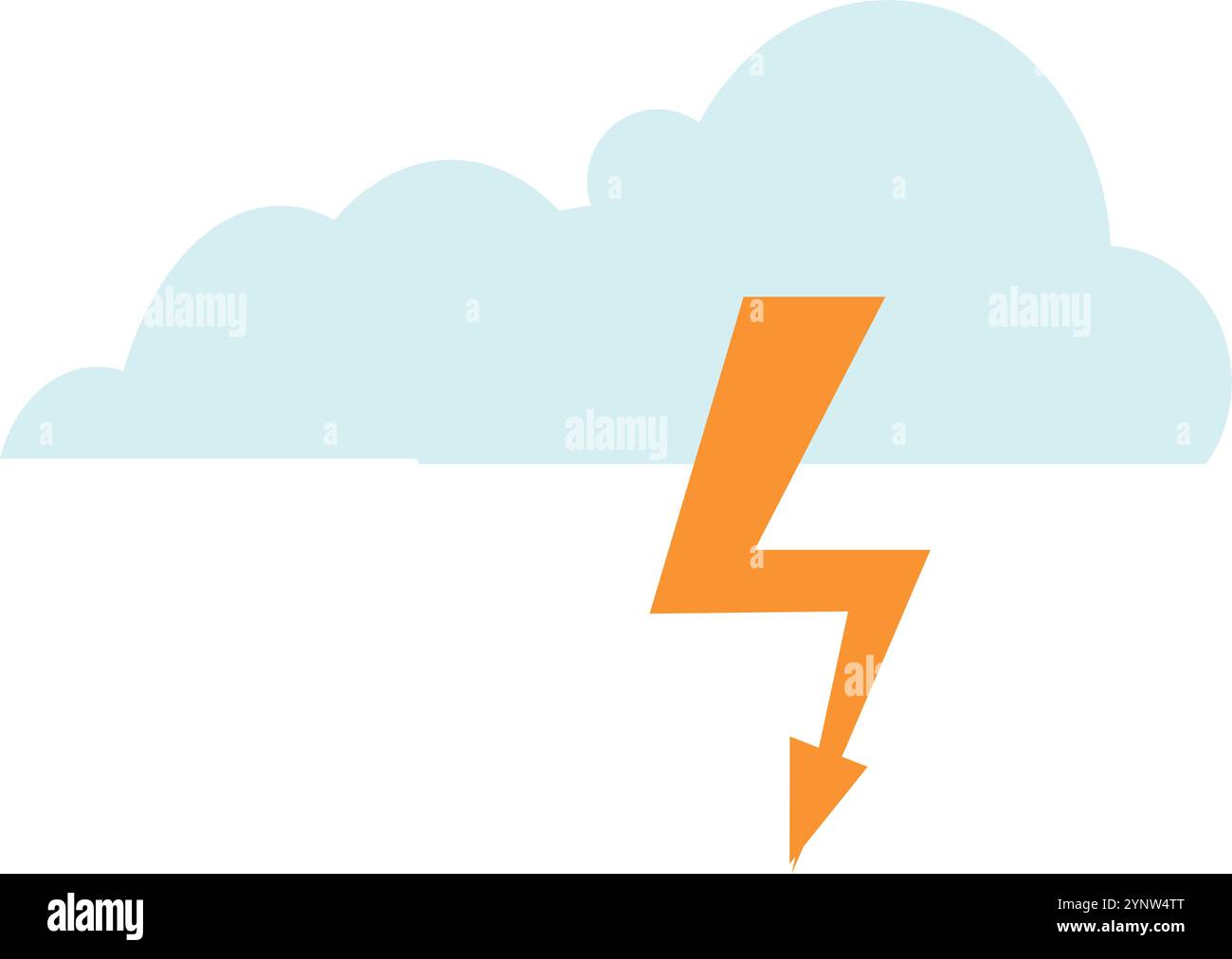 Cartoon cloud lightning bolt symbol hi-res stock photography and images ...