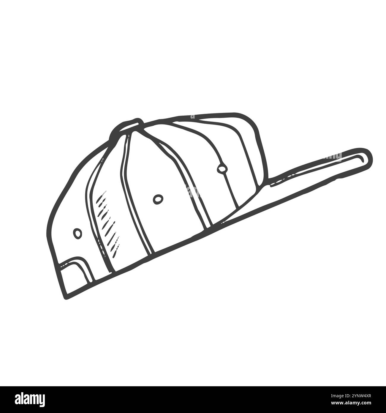 Baseball cap Doodle Illustration Vector Icon Stock Vector Image & Art ...