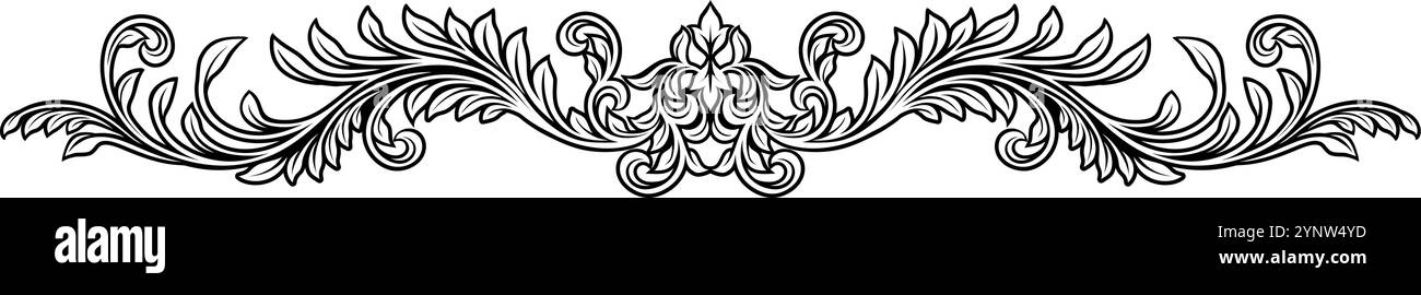 Filigree Crest Heraldic Motif Pattern Divider Stock Vector Image & Art ...