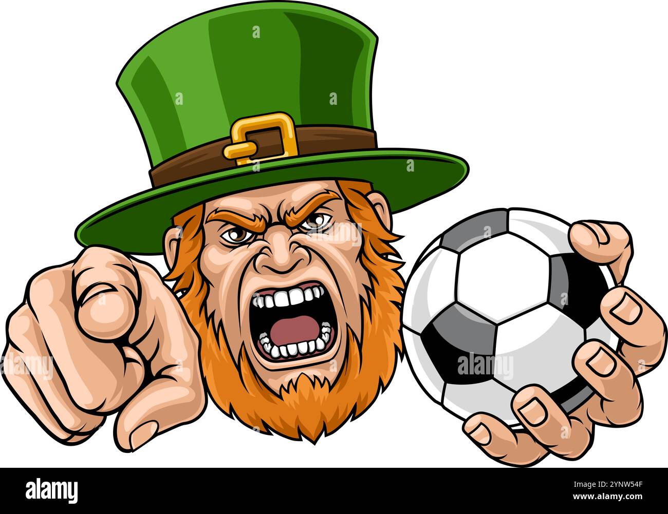 Leprechaun Celtic Irish Soccer Football Mascot Stock Vector Image & Art ...