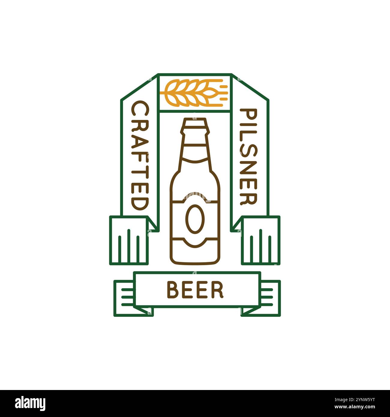 Simple Logo with Crafted Pilsner Beer icon Stock Vector Image & Art - Alamy