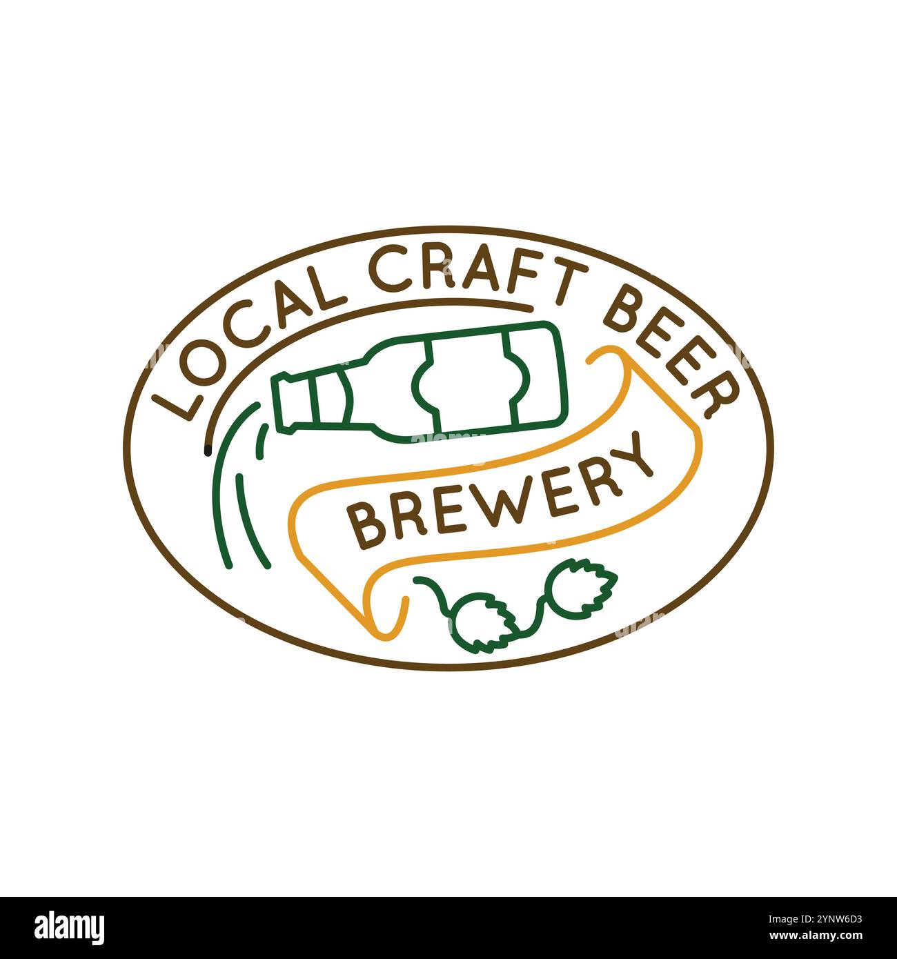 Simple Logo with Local Craft Beer Brewery icon Stock Vector Image & Art ...