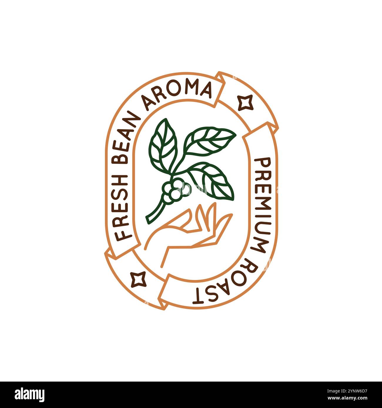 Simple Logo with Fresh Bean Aroma Icon Stock Vector Image & Art - Alamy