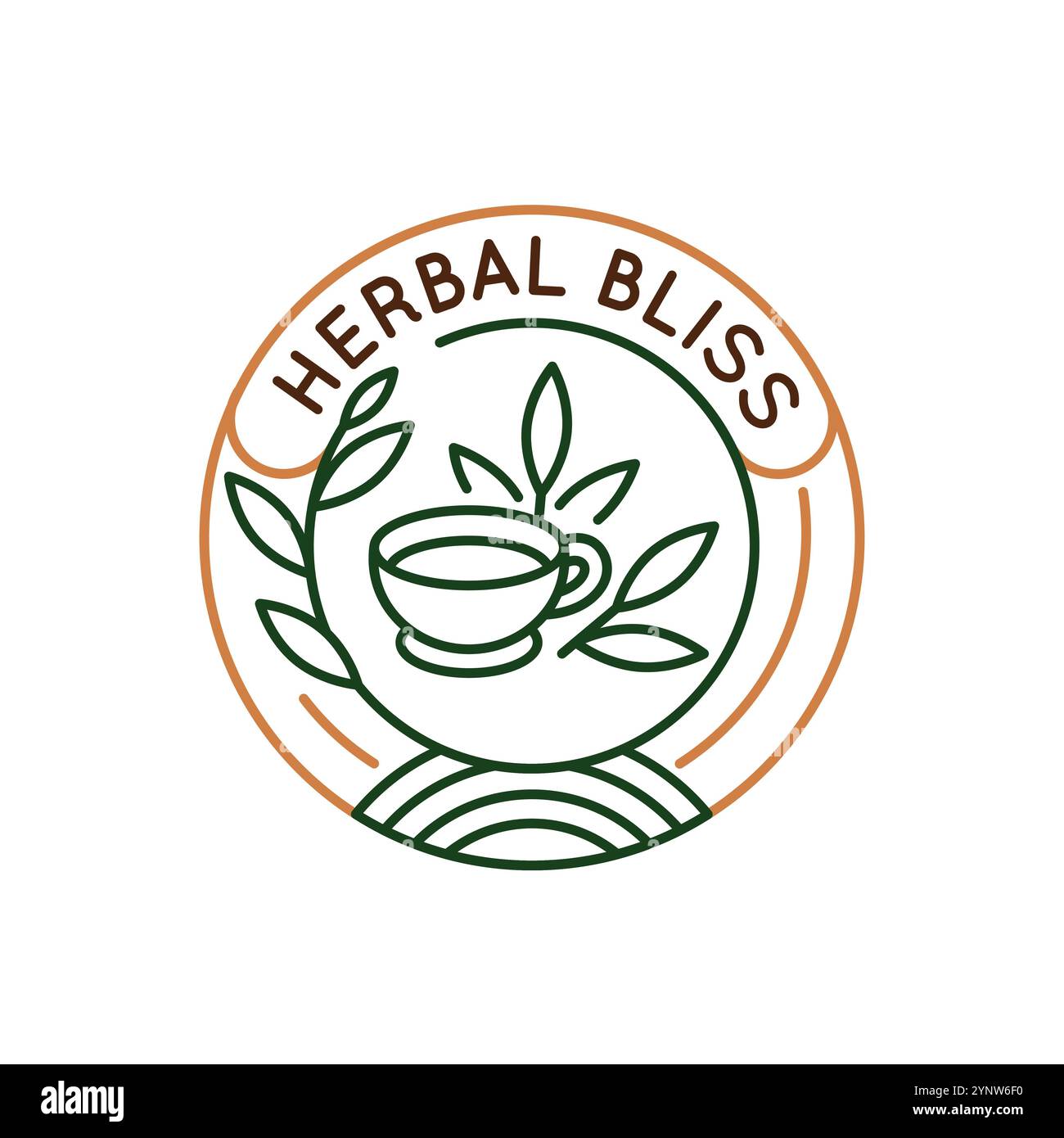 Simple Logo with Herbal Bliss Icon Stock Vector Image & Art - Alamy