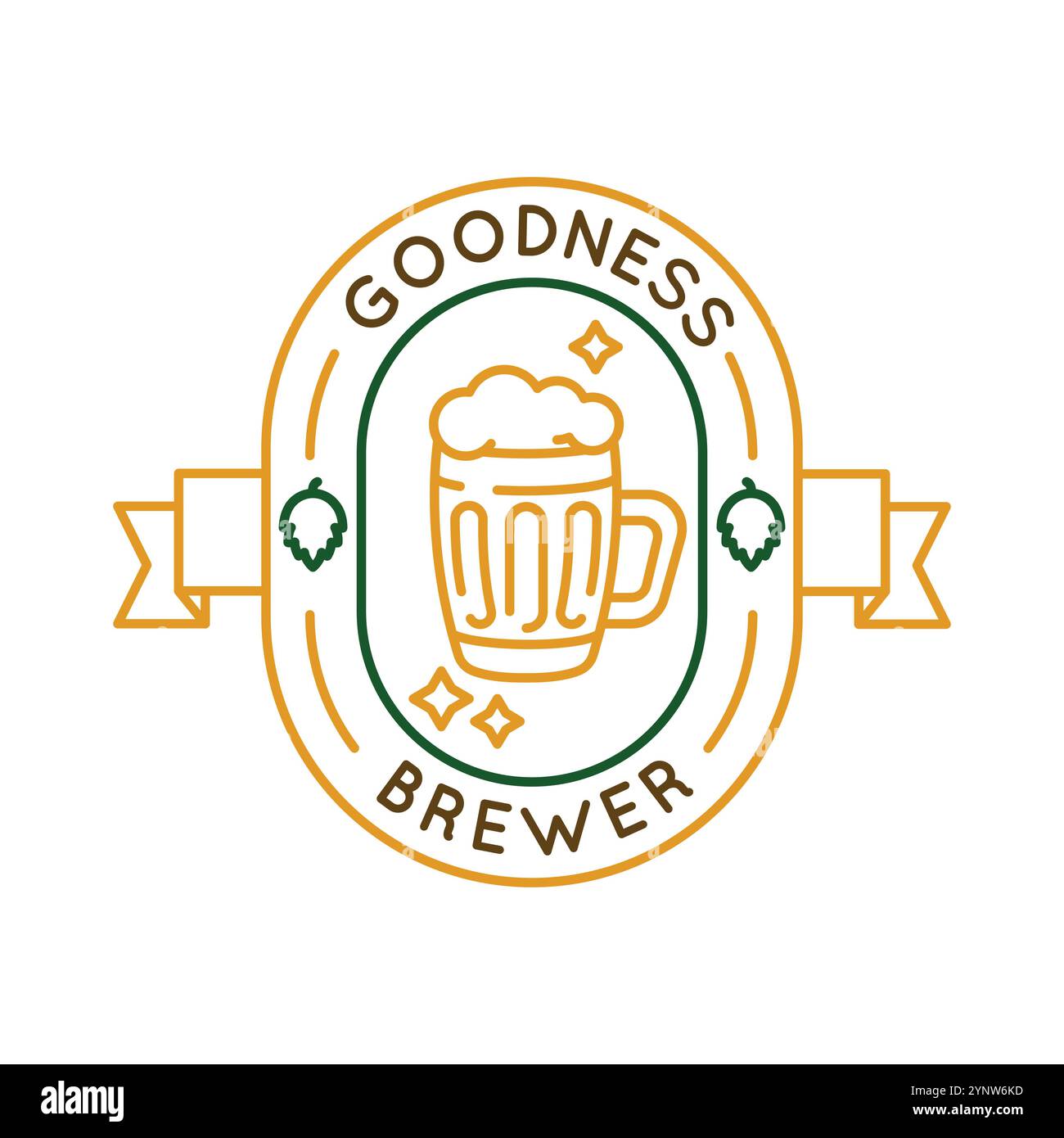 Simple Logo with Goodness Brewer icon Stock Vector Image & Art - Alamy