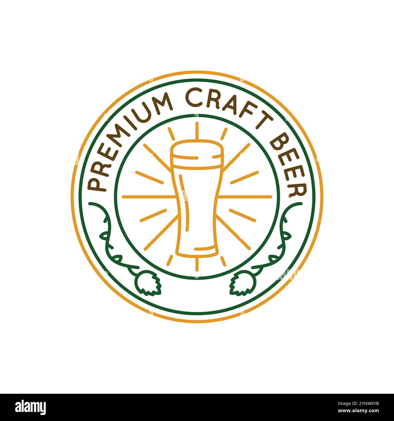 Simple Logo with Premium Craft Beer icon Stock Vector Image & Art - Alamy