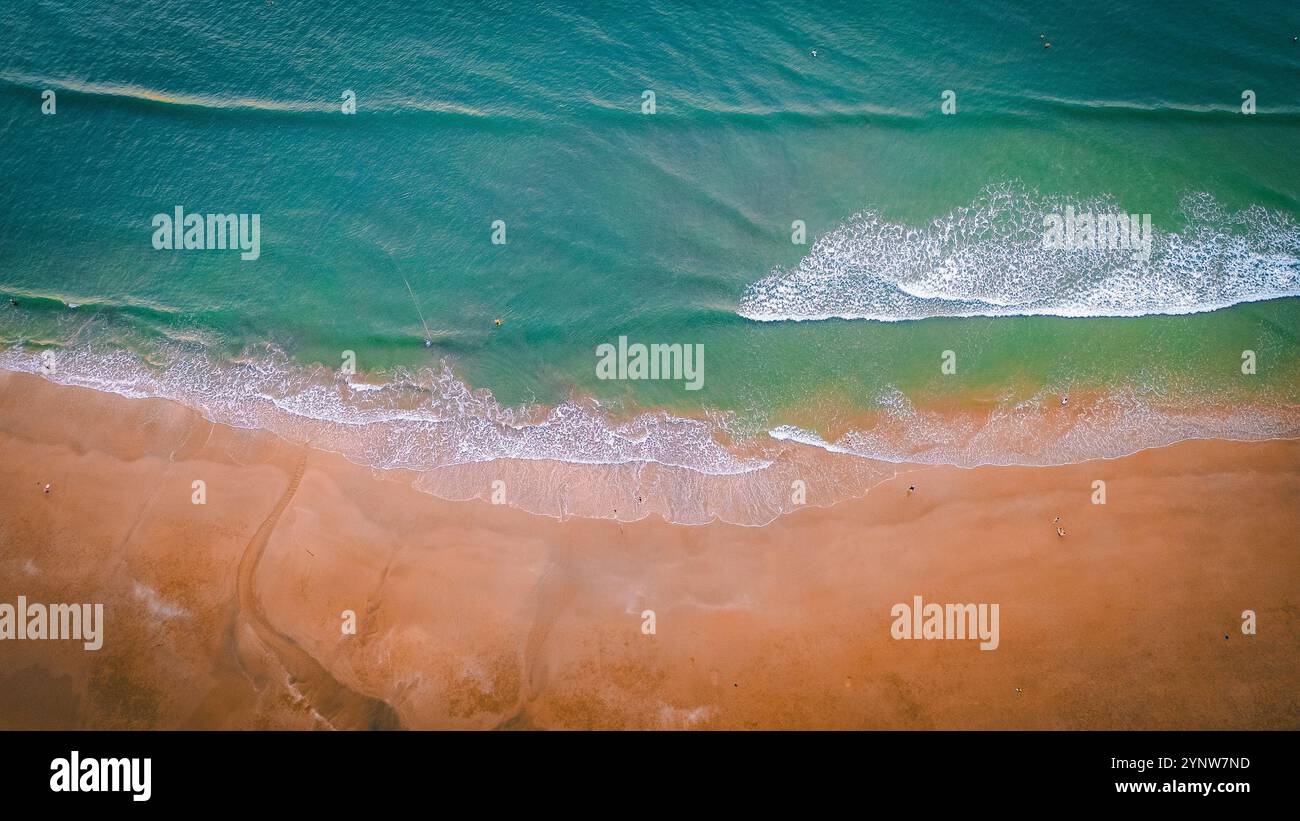 Droneshot from above on the beach hi-res stock photography and images ...