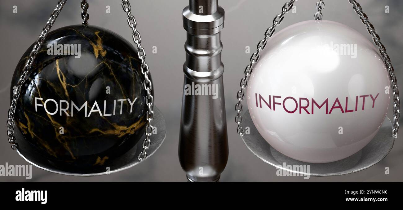 Formality informality informal hi-res stock photography and images - Alamy