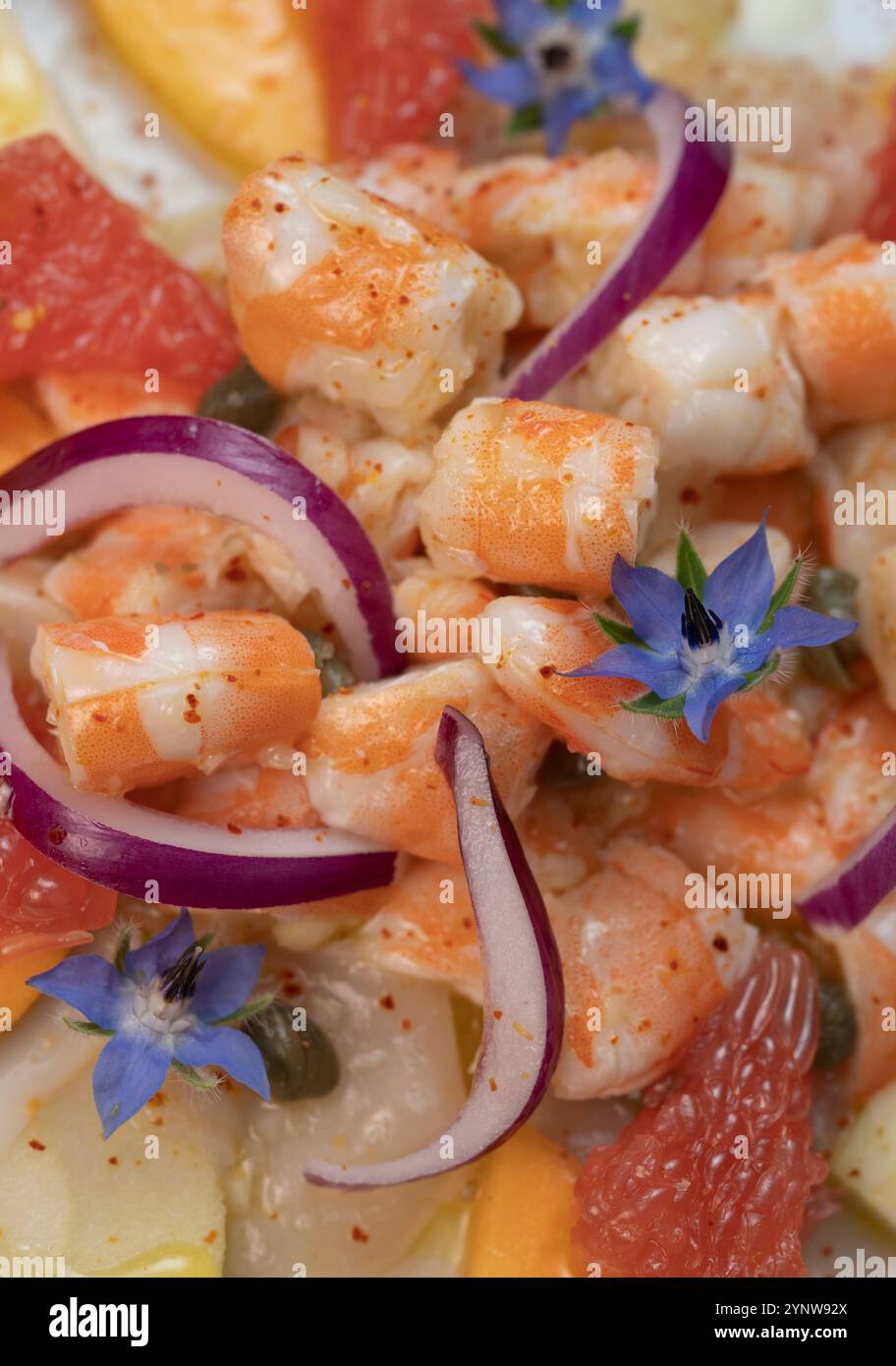 RECIPE CEVICHE OF SHRIMPS AND SCALLOPS WITH CITRUS FRUIT, LEMON, LIME ...
