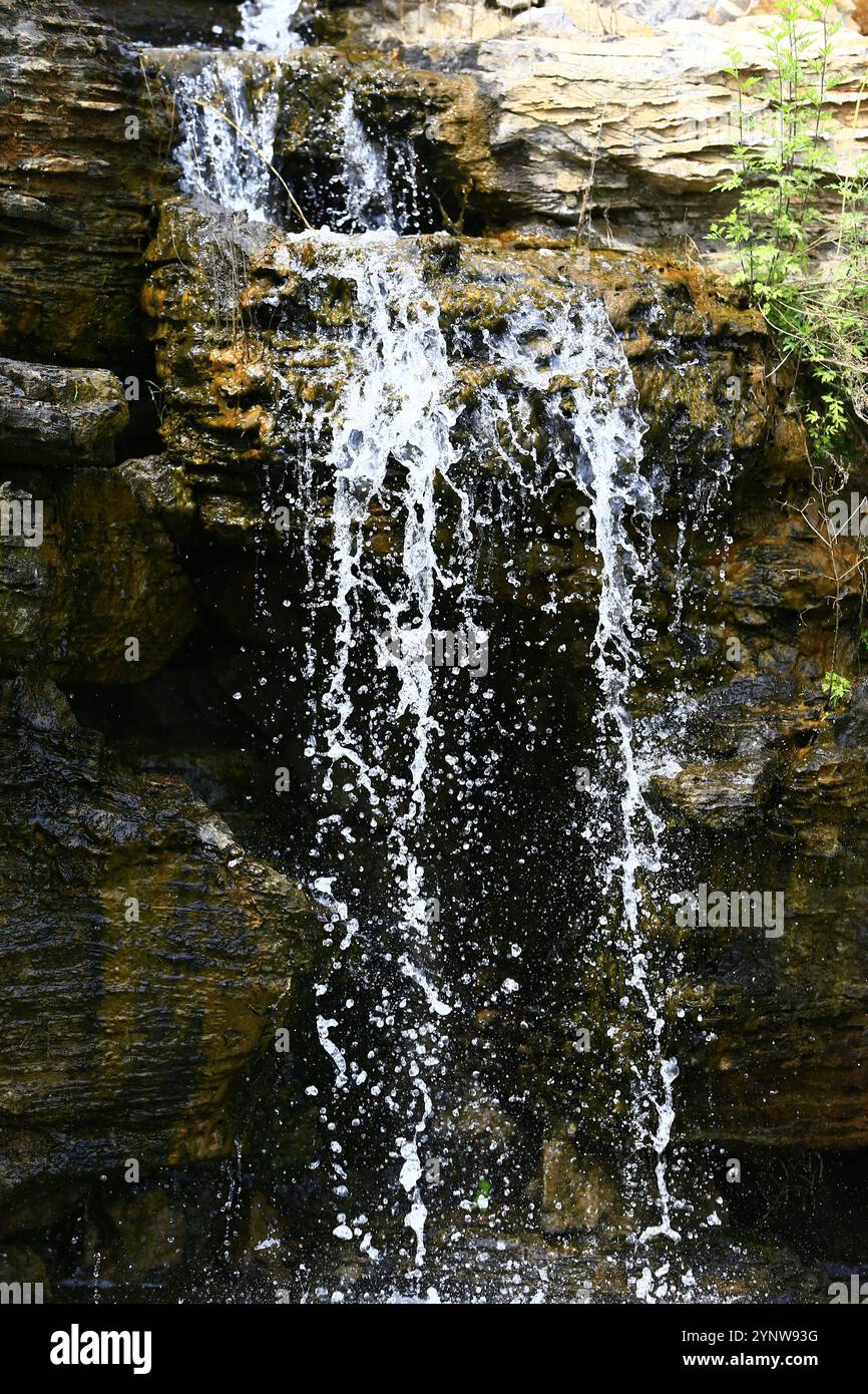 Mountain spring cascade Stock Photo - Alamy