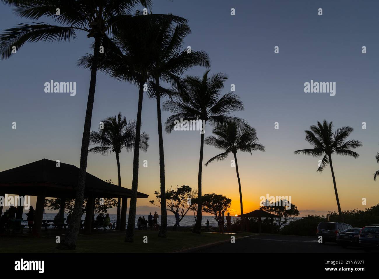 Sunset, Kukuiula Bay, Poipu, Kauai, Hawaii Stock Photo - Alamy