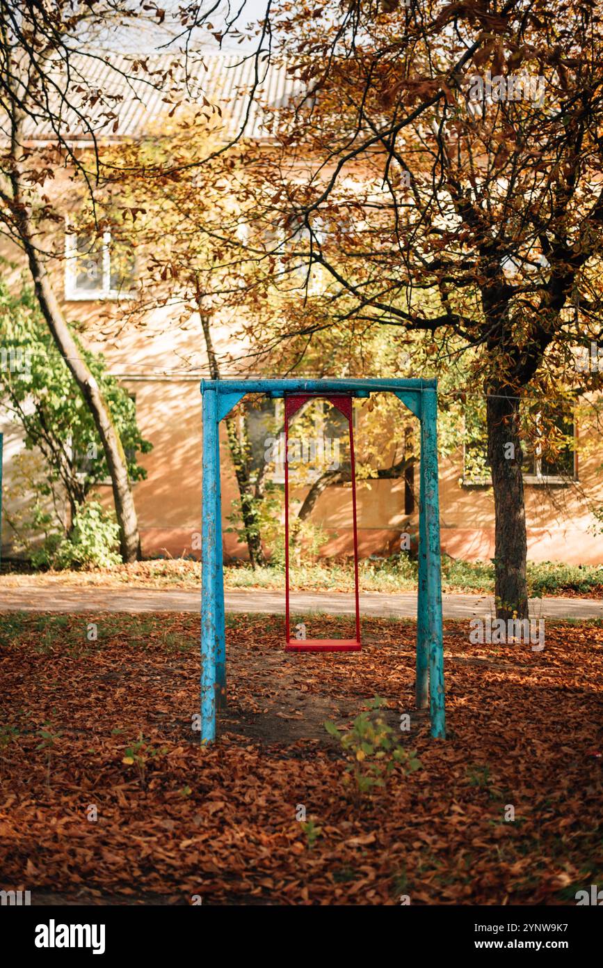 two-story apartment building in autumn Stock Photo - Alamy