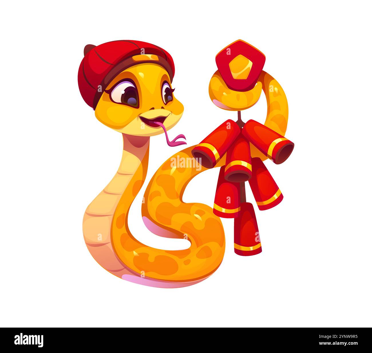 Yellow firecracker cartoon character Stock Vector Images - Alamy