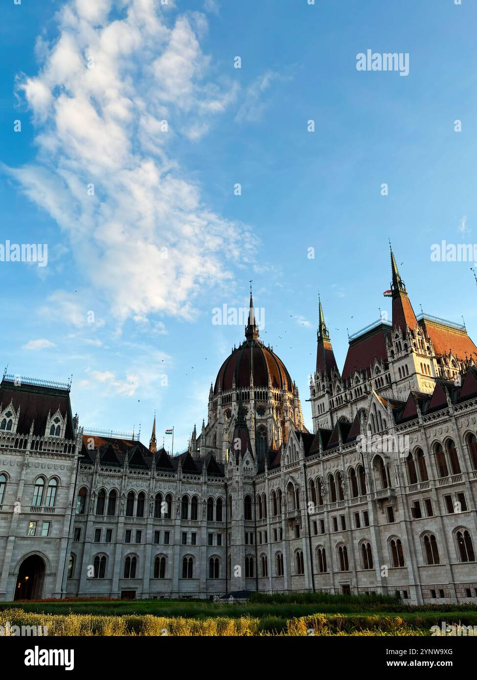 The striking architecture of a grand building is highlighted by a ...