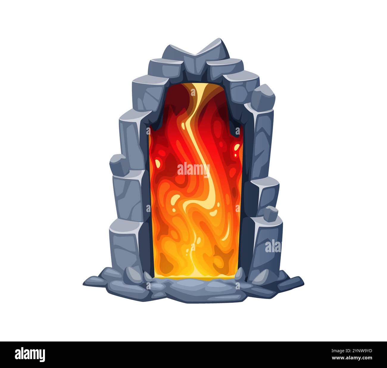 Fantasy game magic portal door, witchcraft teleport gate game asset ...
