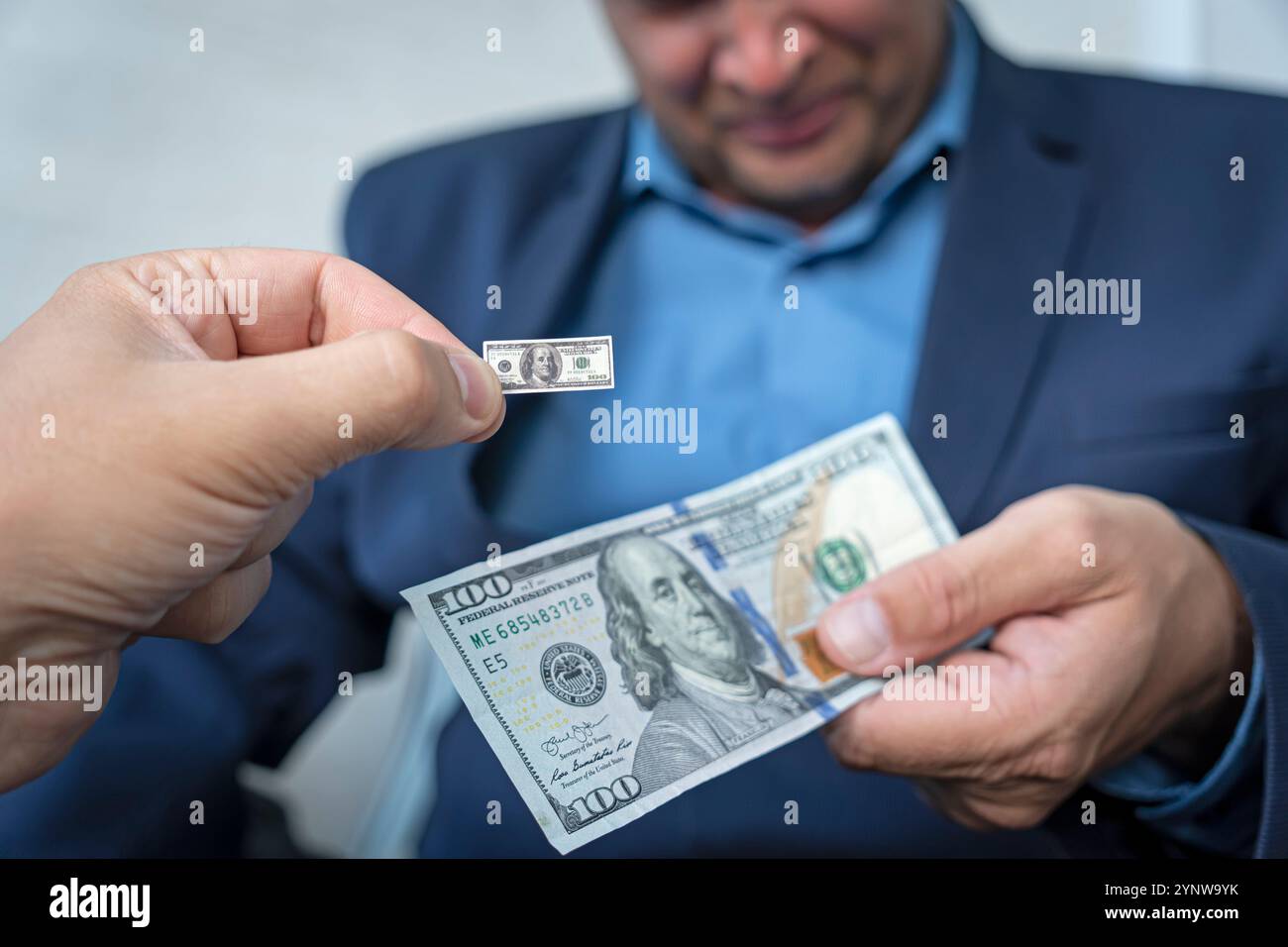 Negative money dollar bill cash hi-res stock photography and images - Alamy