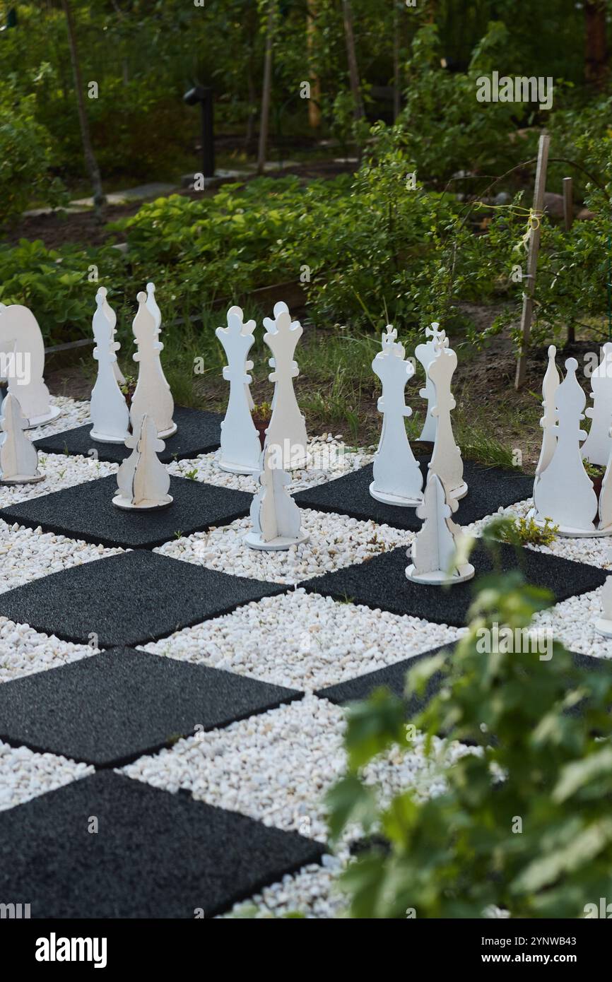 Experience a Giant Outdoor Chess Set featured on a Unique Board of the ...