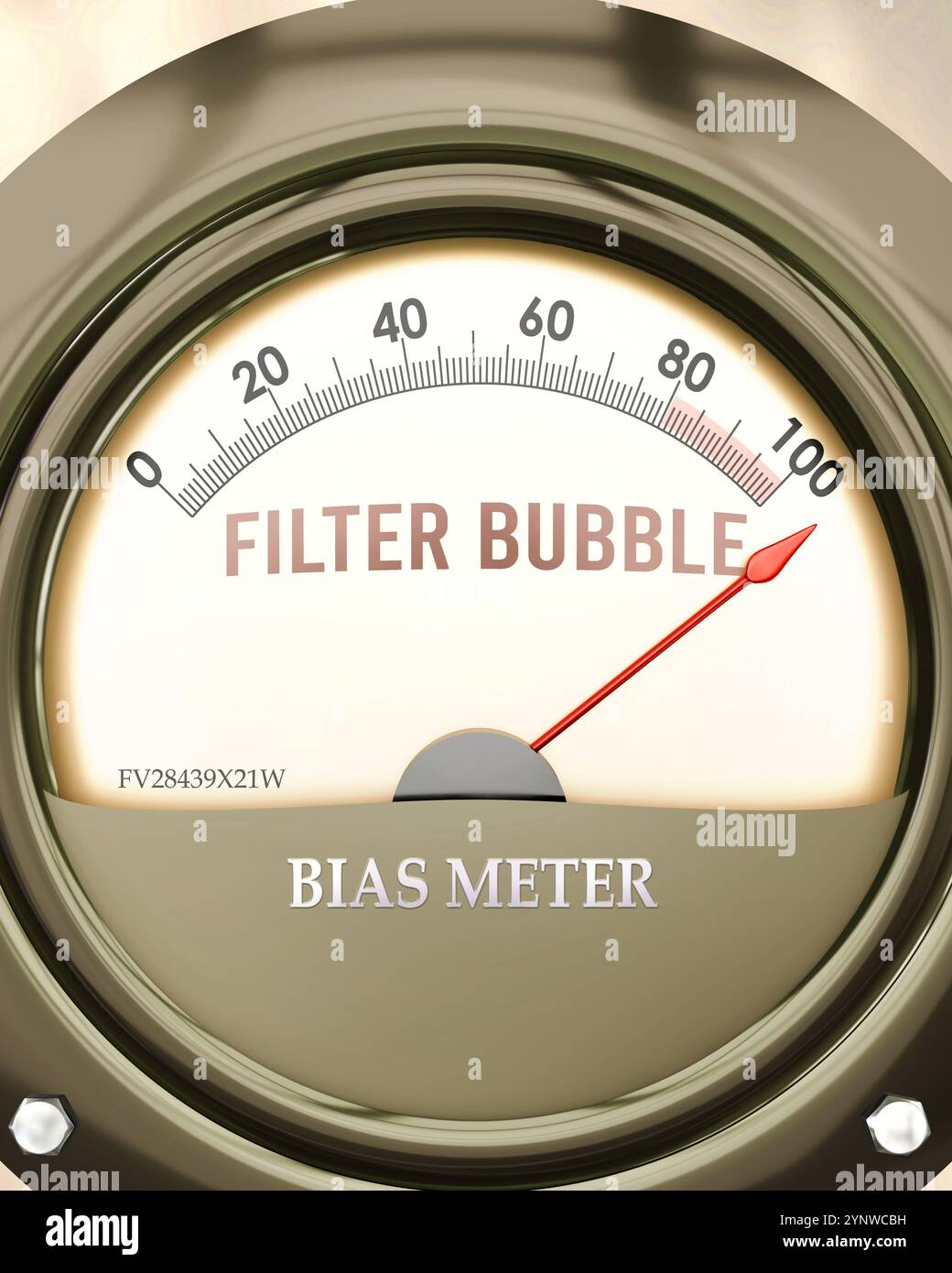 Filter Bubble and Bias Meter that is hitting a full scale, showing a ...