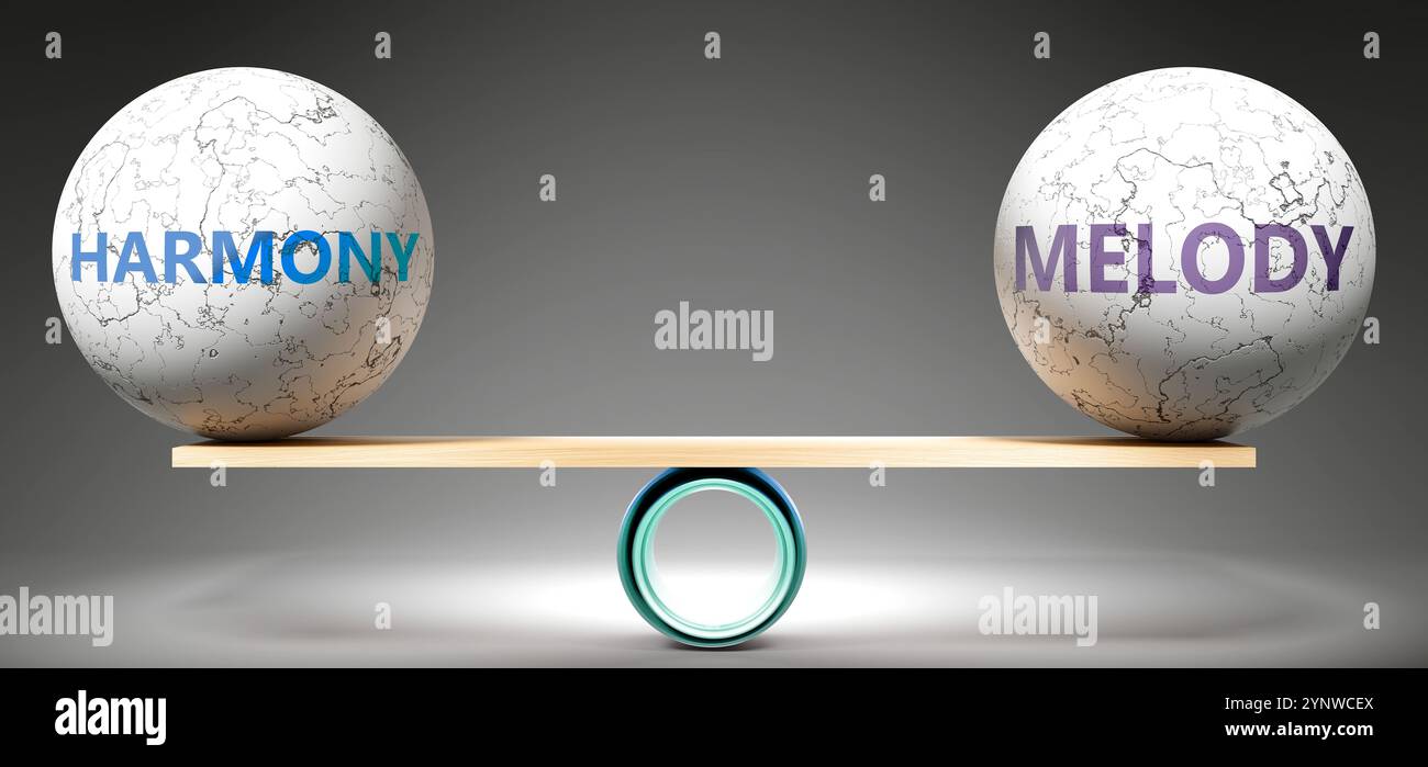 Harmony and melody in balance. A metaphor showing Harmony in ...