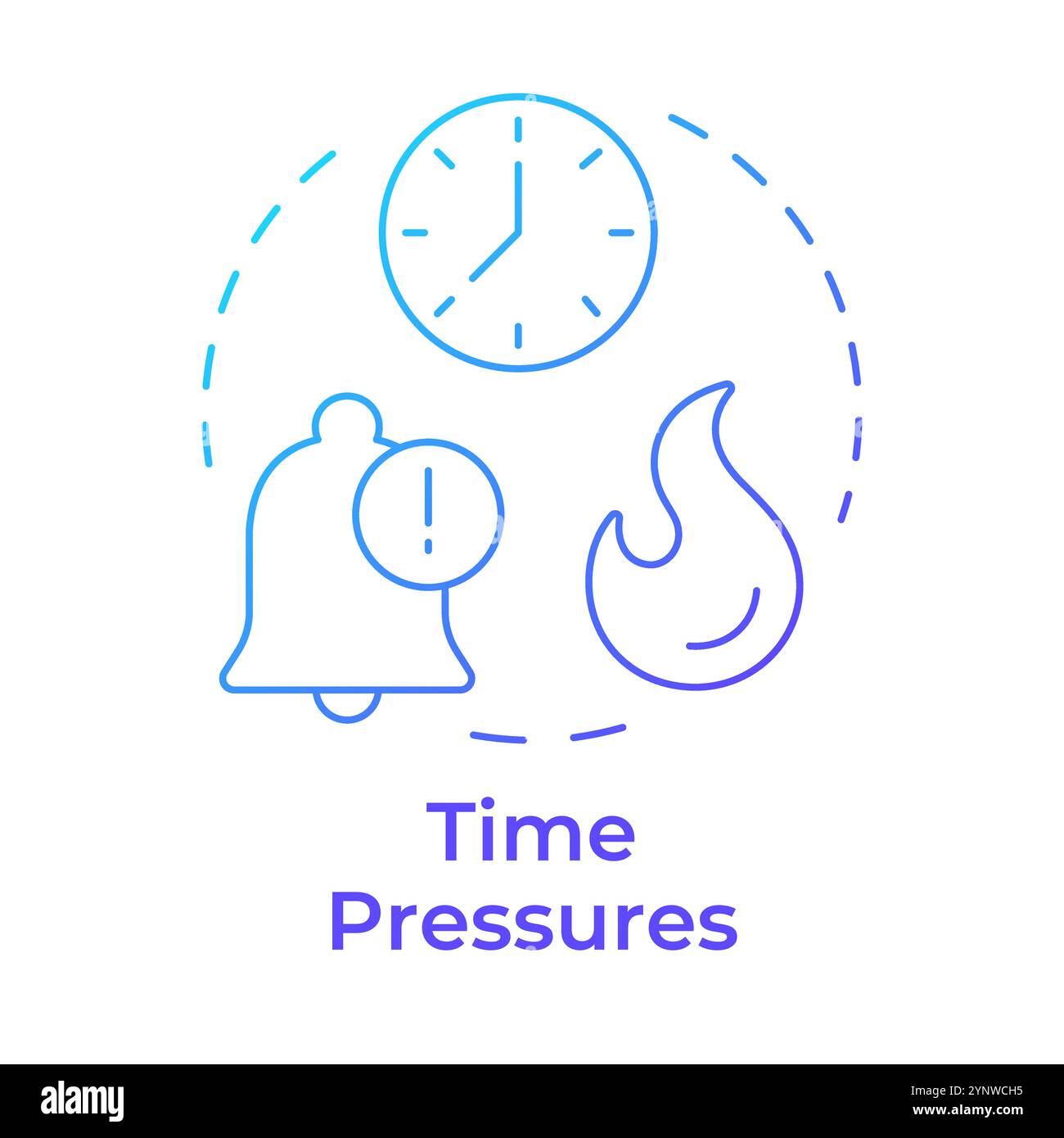Time pressures blue gradient concept icon Stock Vector Image & Art - Alamy