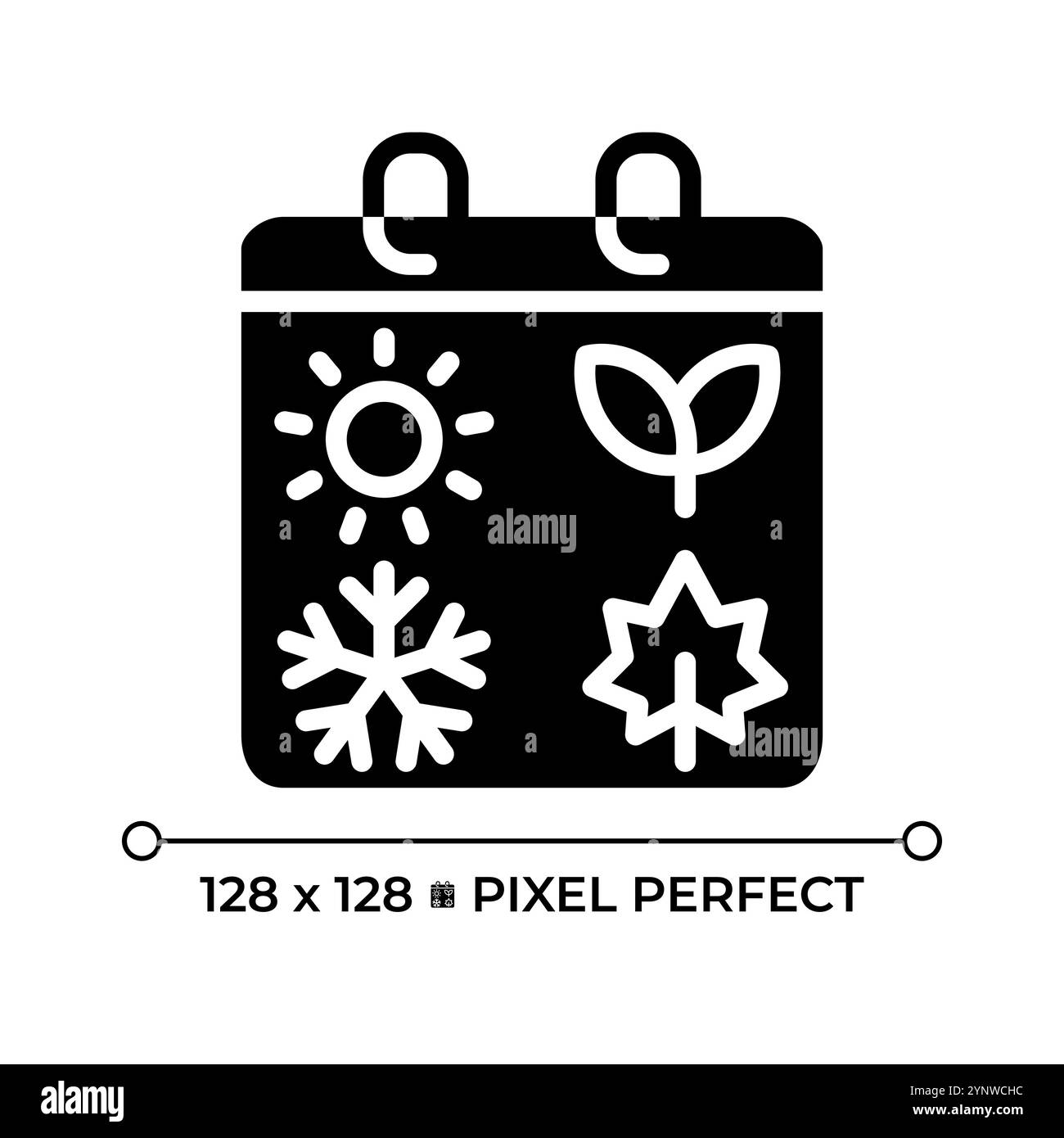 Seasonal cycle black glyph icon Stock Vector Image & Art - Alamy