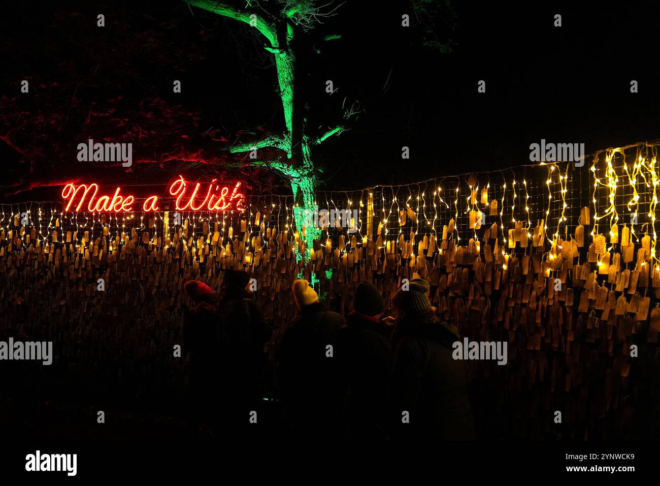 People make a wish during Luminate Sandringham, the Sandringham Estate ...