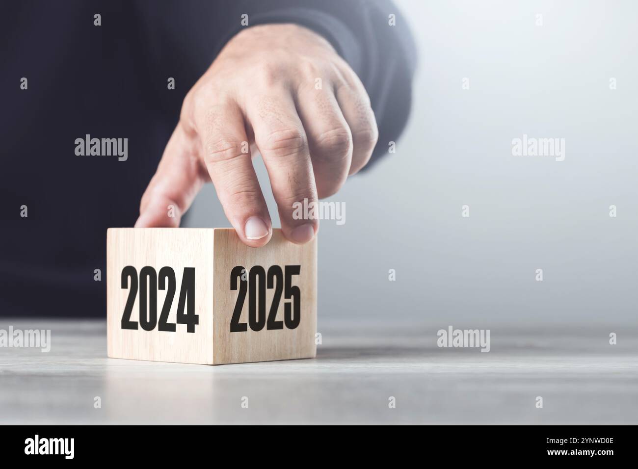 Replaces "2024" with "2025" using number blocks, symbolizing the ...