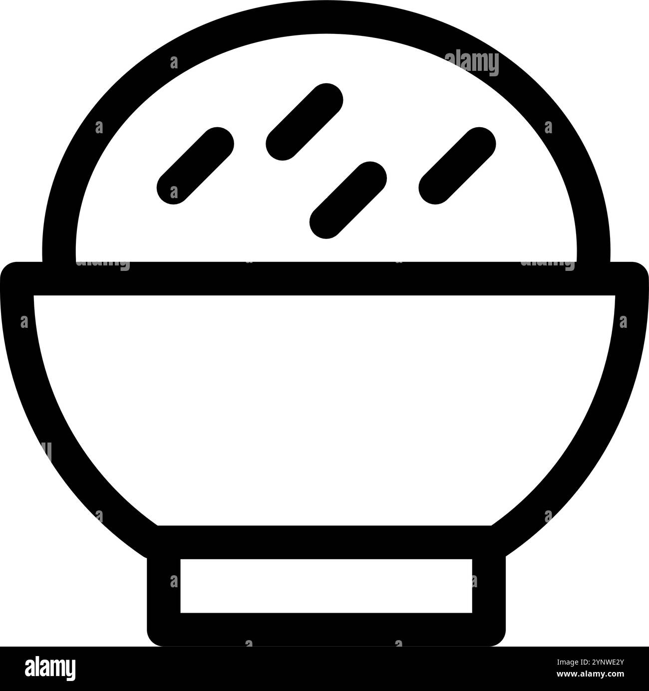 White bowl rice symbol icon hi-res stock photography and images - Alamy