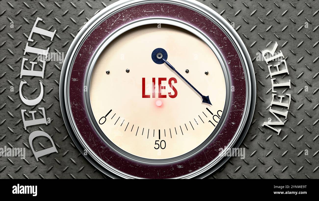 Lies and Deceit that is hitting a full scale, showing a very high level ...