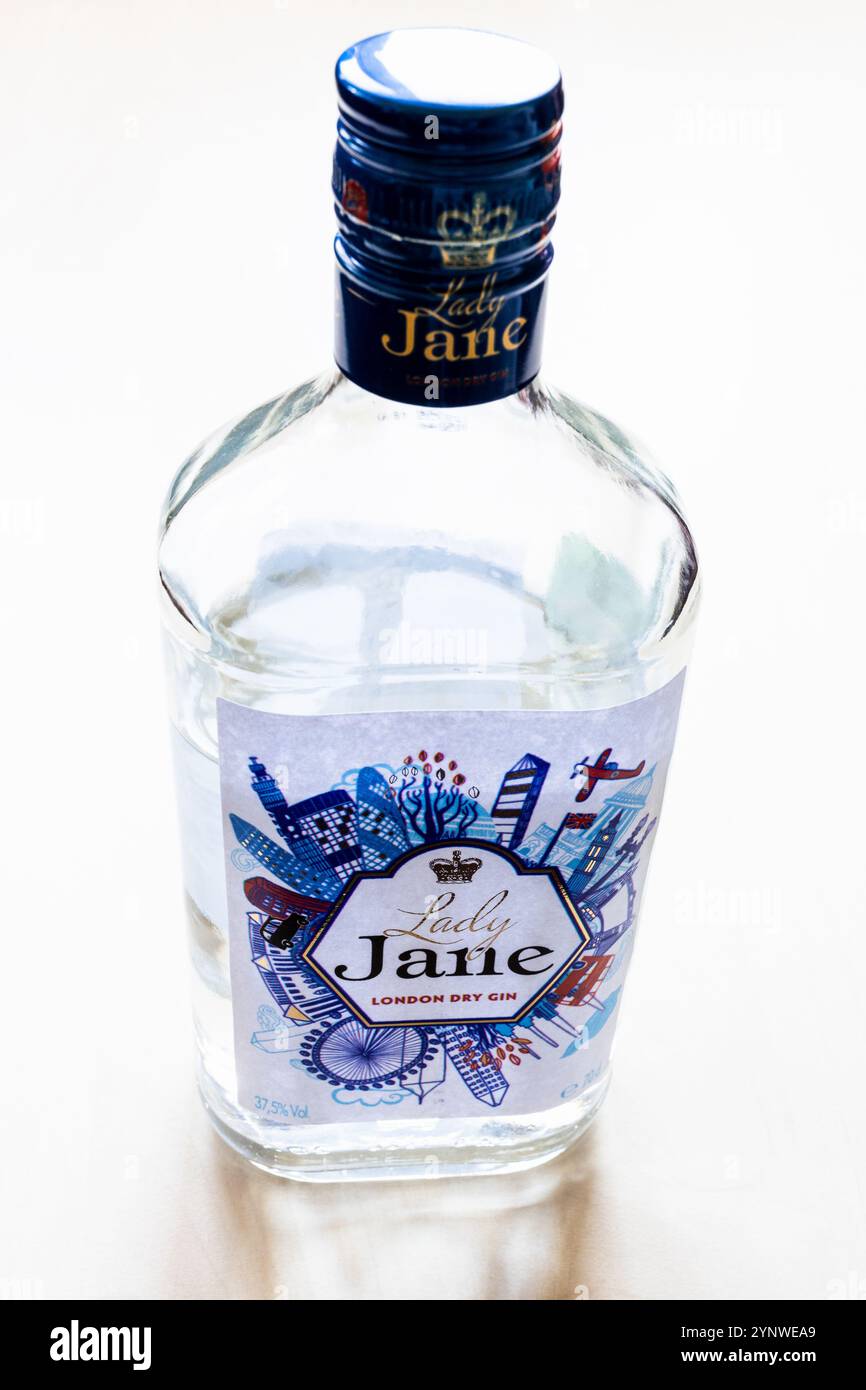 Moscow, Russia - October 1, 2024: standing glass bottle of Lady Jane ...